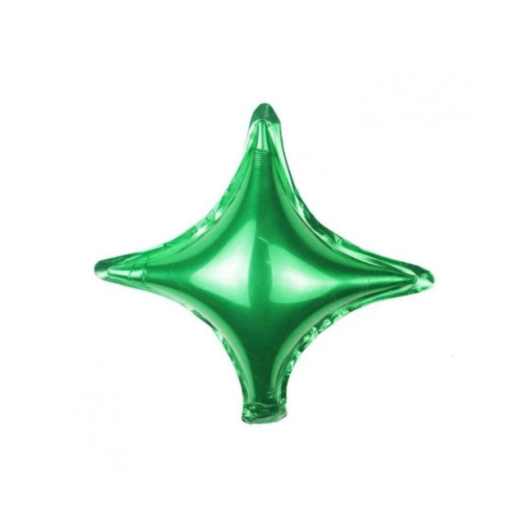 Mini Shape Mylar Starpoint 10 '' Smooth Green – The Colours of Balloons